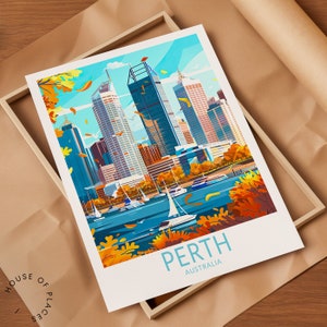 Perth Australia Poster, Australia City Print, Perth Wall Art, Australia ...