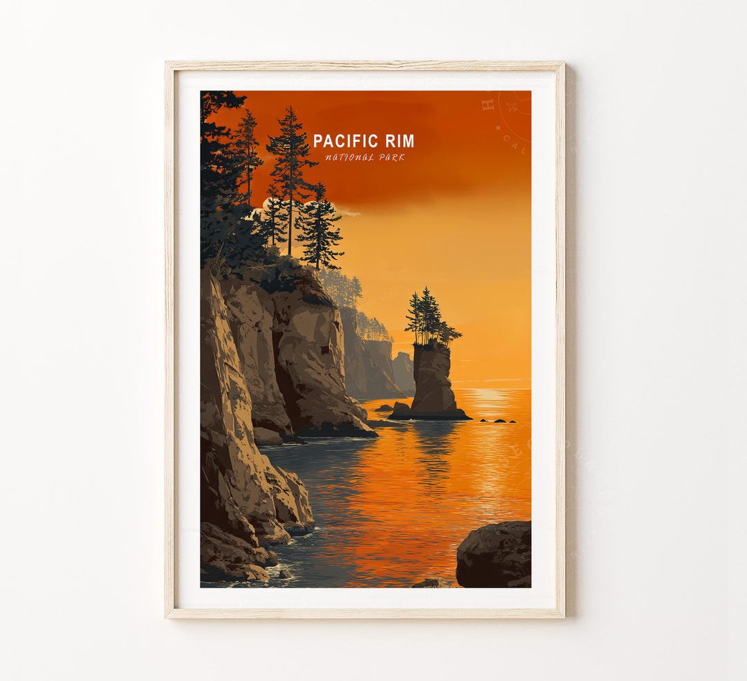 Pacific Rim National Park Travel Print, National Park Wall Art Print ...