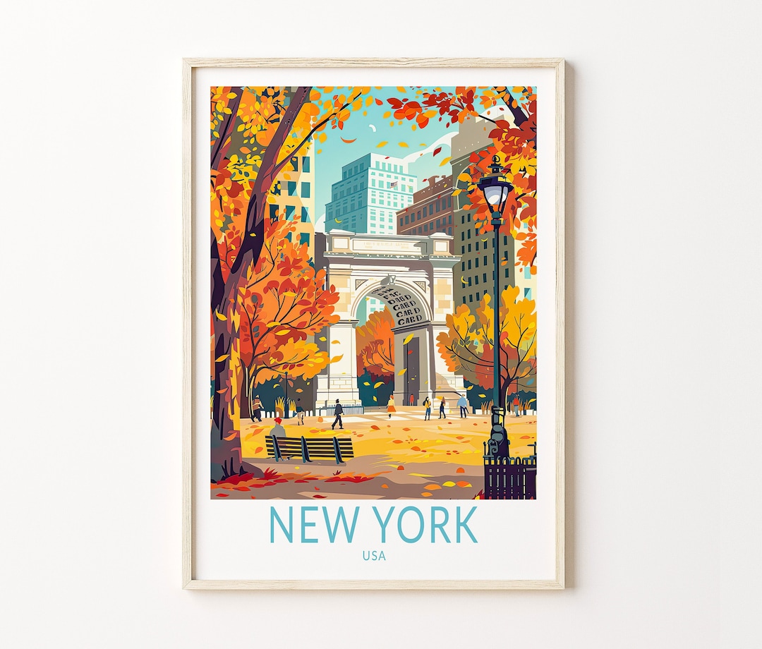New York USA Travel Poster, New York City Travel Print, New York Wall ...