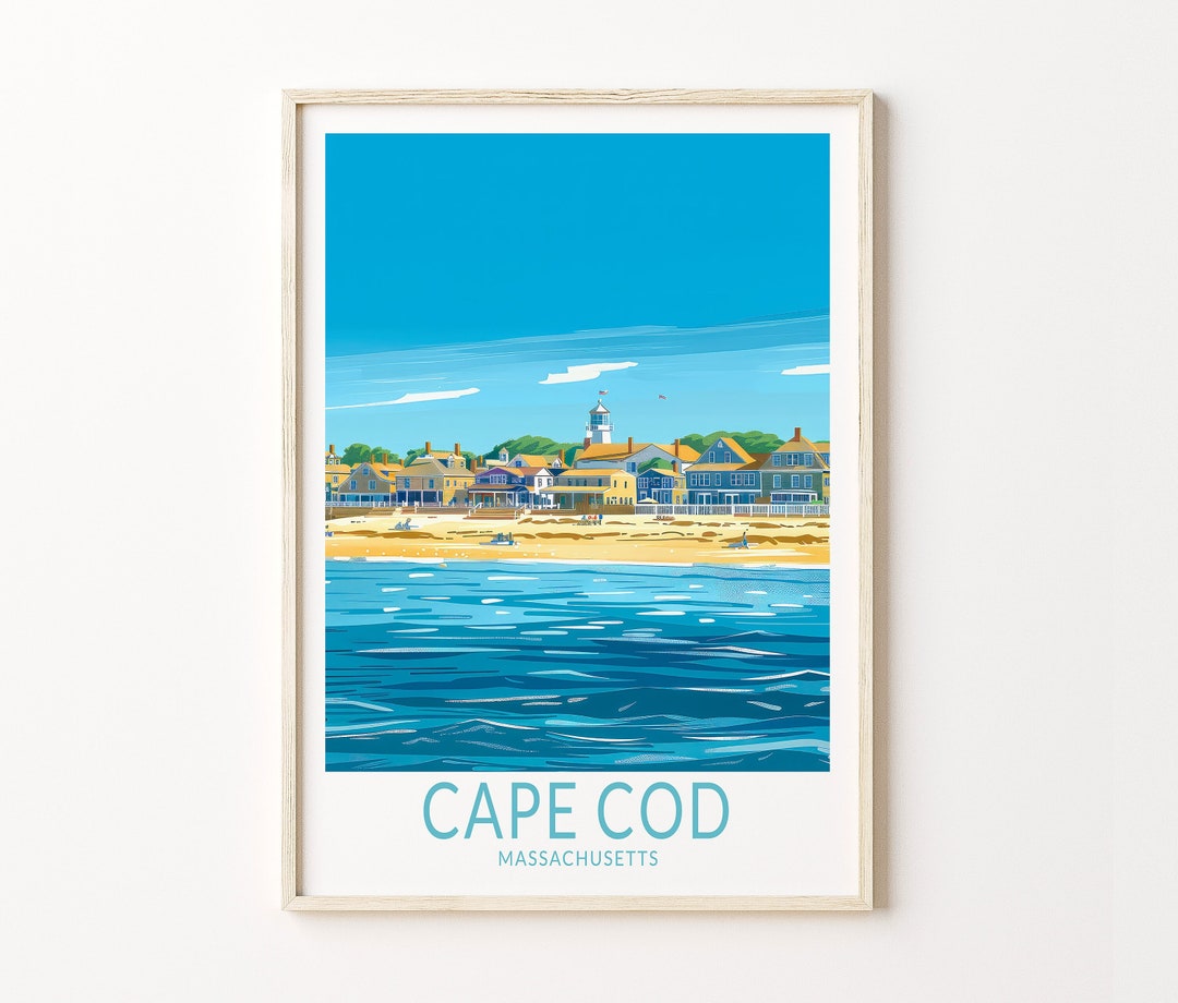 Cape Cod Travel Print, Massachusetts Cape Cod Wall Art, Custom Travel ...