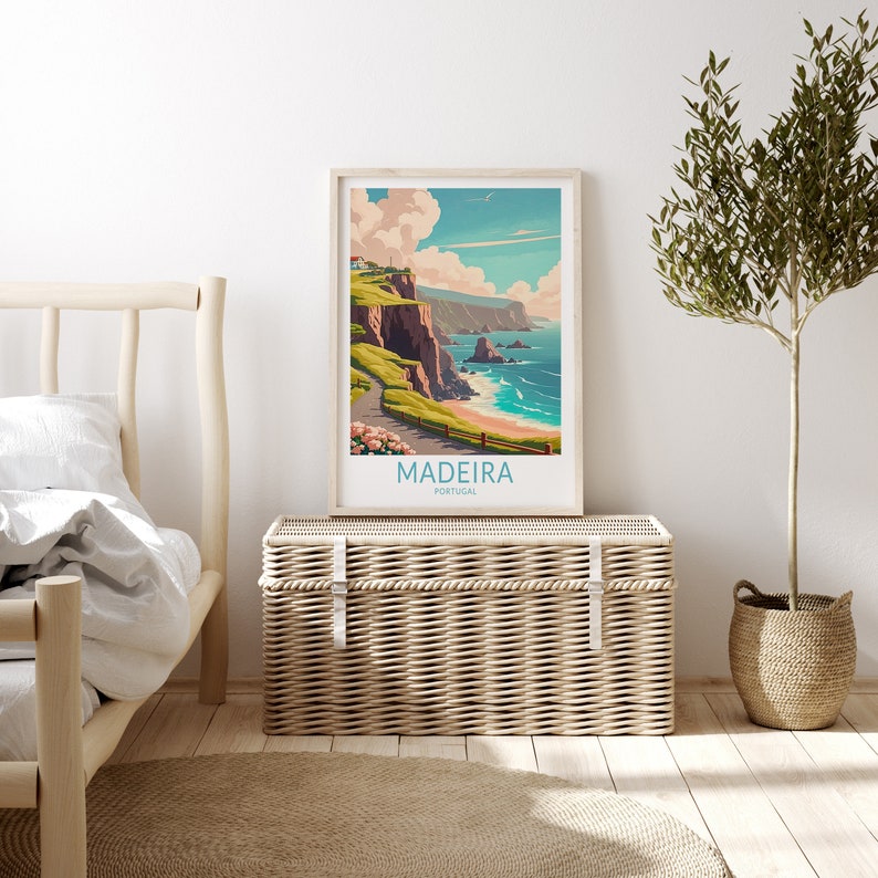 Madeira Portugal Travel Poster Wall Art Madeira Poster - Etsy