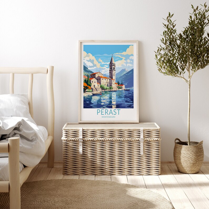 Perast Montenegro Travel Poster, Perast Montenegro Travel Art Wall ...