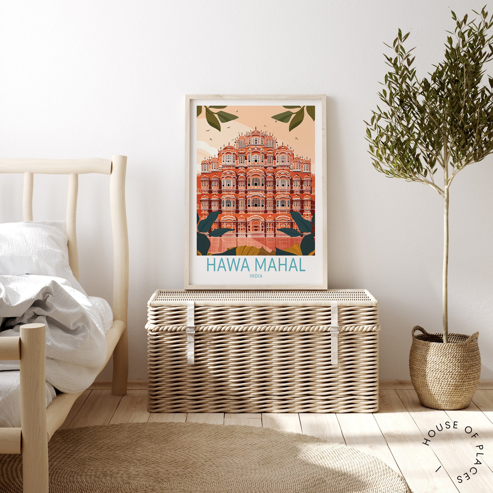 Hawa Mahal Travel Print, Hawa Mahal Palace Poster, India Wall Art ...