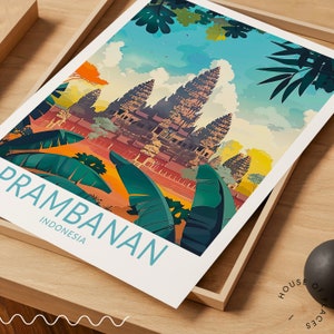 Prambanan Temple Poster, Indonesia Prambanan Wall Decor, Indonesia City ...