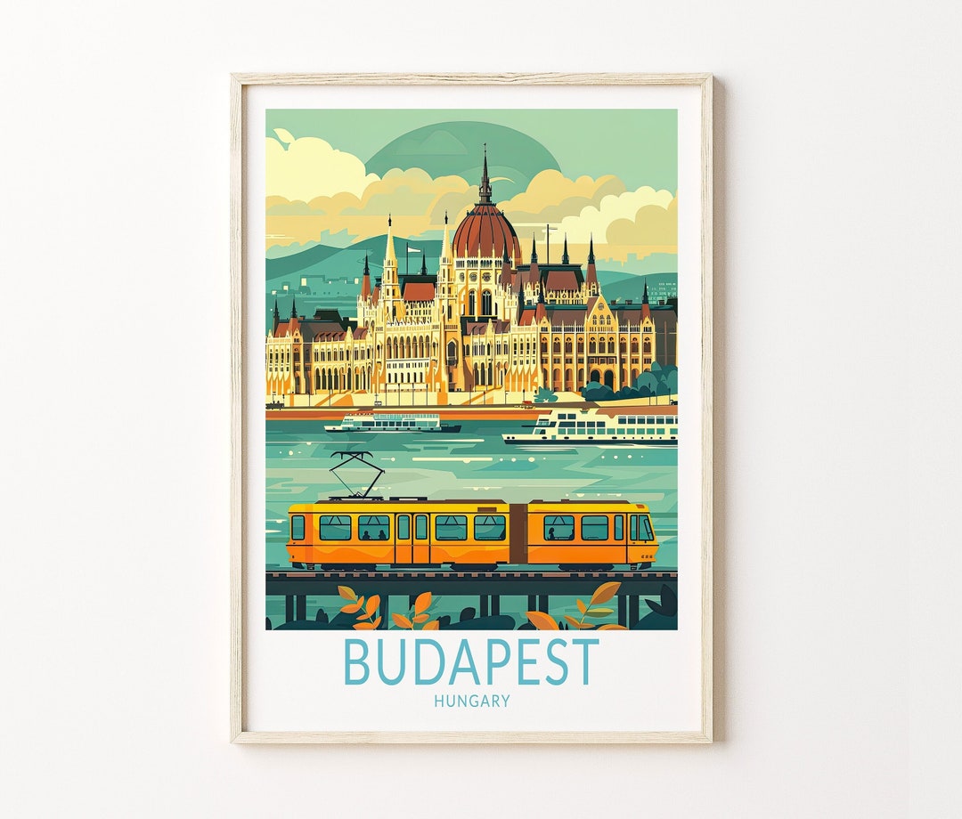 Budapest Hungary Travel Poster, Hungary Wall Decor, Hungary City Travel ...