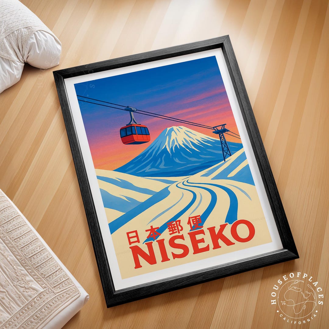 Niseko Japan Travel Poster, Japan Wall Art Print, Niseko Ski Travel ...