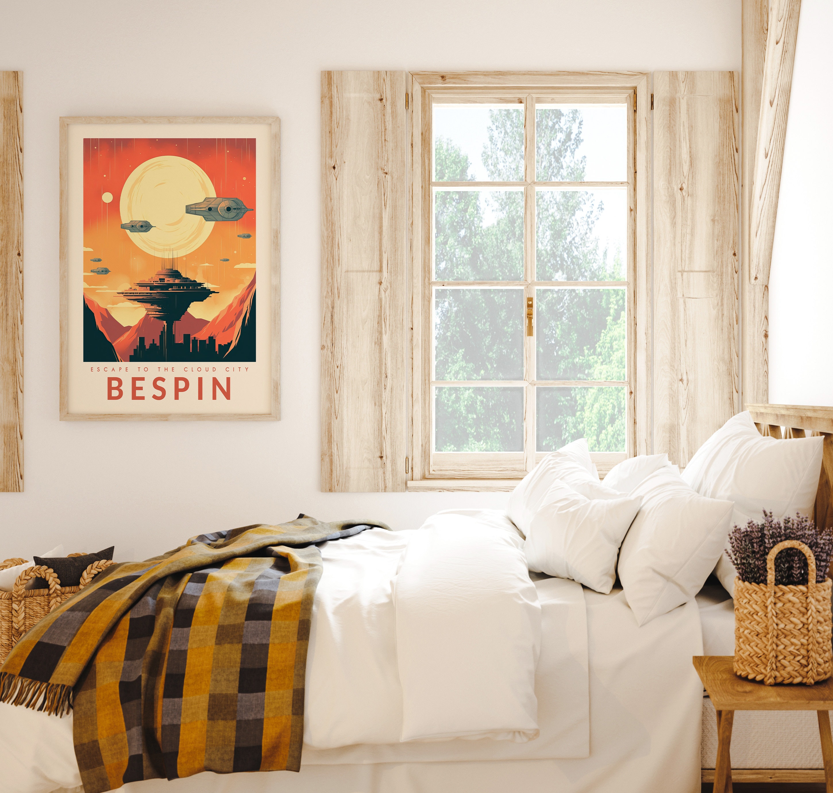 Star Wars Bespin Travel Poster Retro Travel Print Tatooine - Etsy