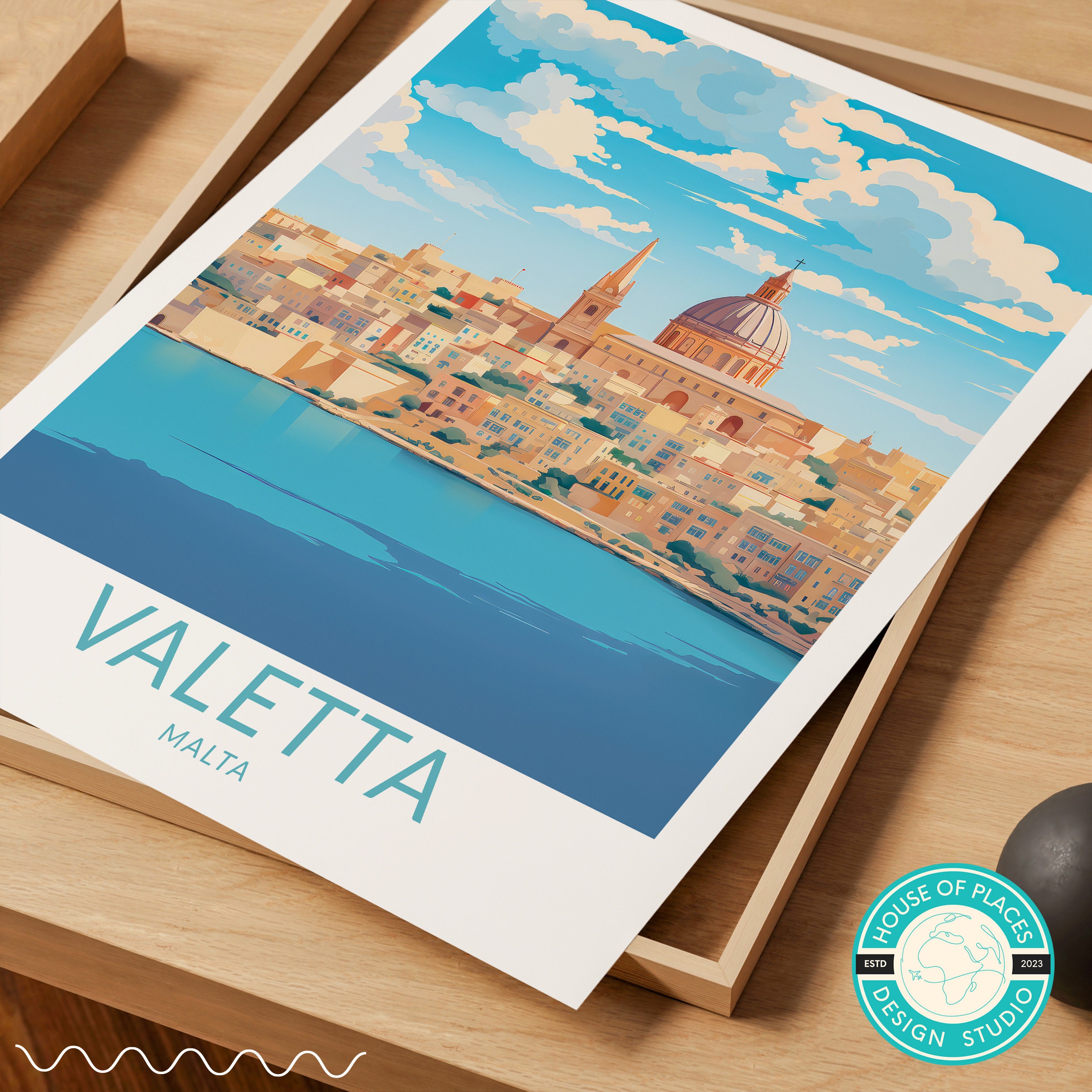 Valletta Malta Travel Print, Valletta Malta Travel Poster Gifts ...