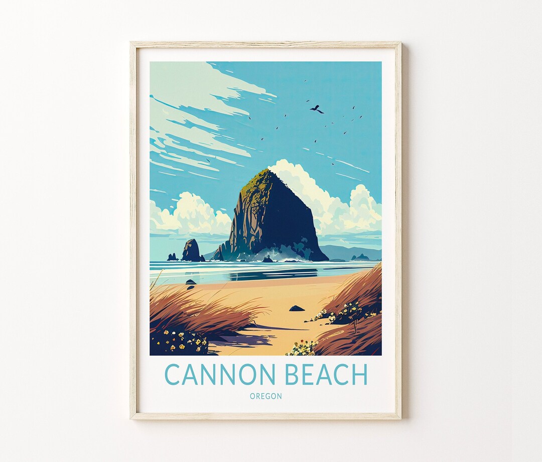 Cannon Beach Travel Print, Oregon Cannon Beach Travel Poster, Travel ...