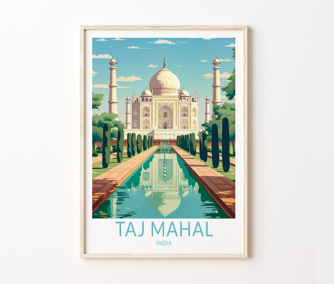 Taj Mahal India Travel Print, Taj Mahal Hawa Mahal Poster Print, Taj ...