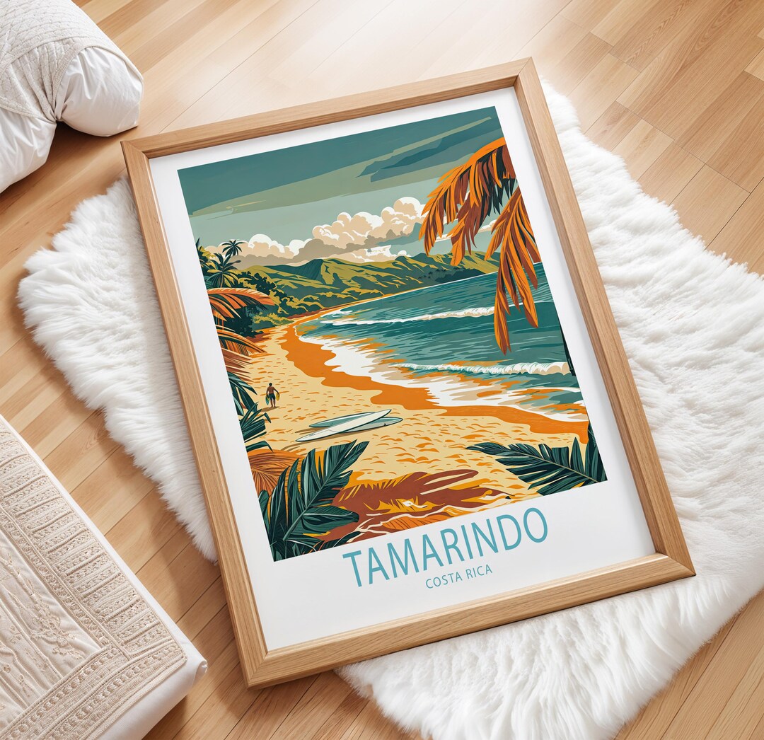 Tamarindo Travel Poster, Costa Rica Wall Art, Beach Tamarindo Poster ...