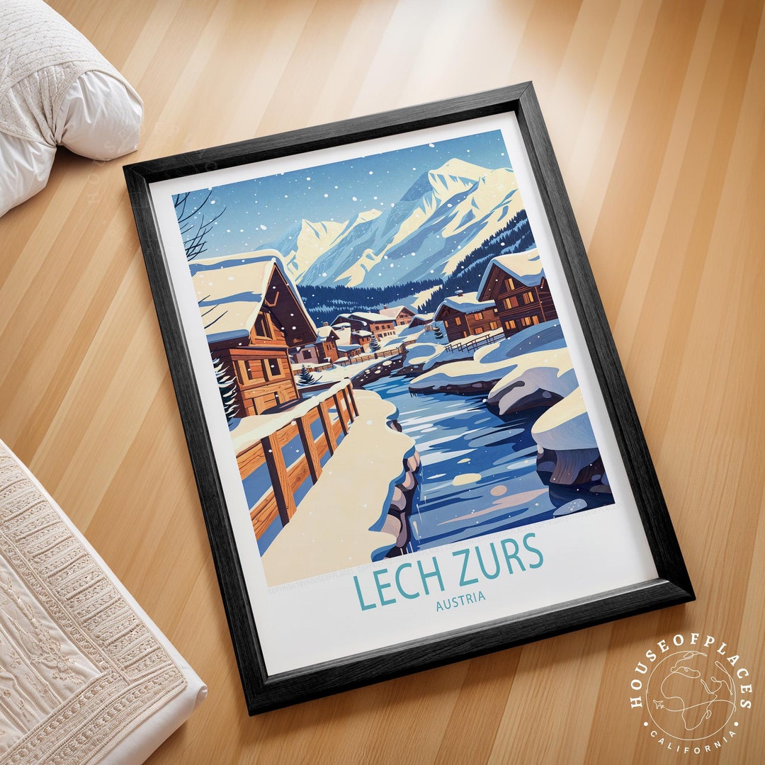 Zech-zürs Ski Resort Wall Art, Austria Winter Wall Art Print, Zech ...