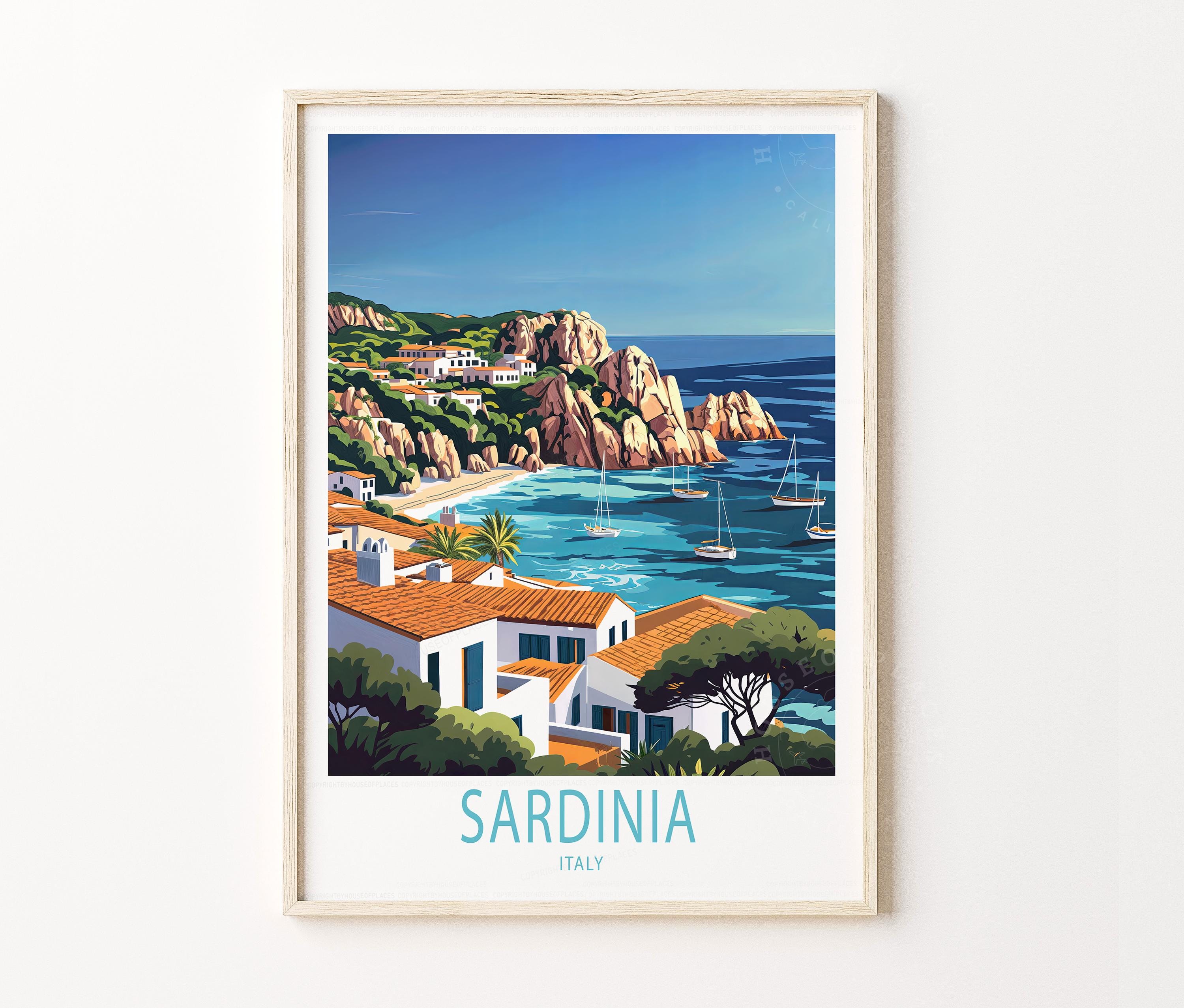 Sardinia Italy Travel Print, Italy Wall Art Print, Sardinia Travel ...