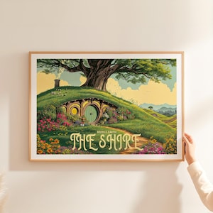 The Shire Poster, Shire Middle Earth Wall Art, Middle Earth Art Print ...