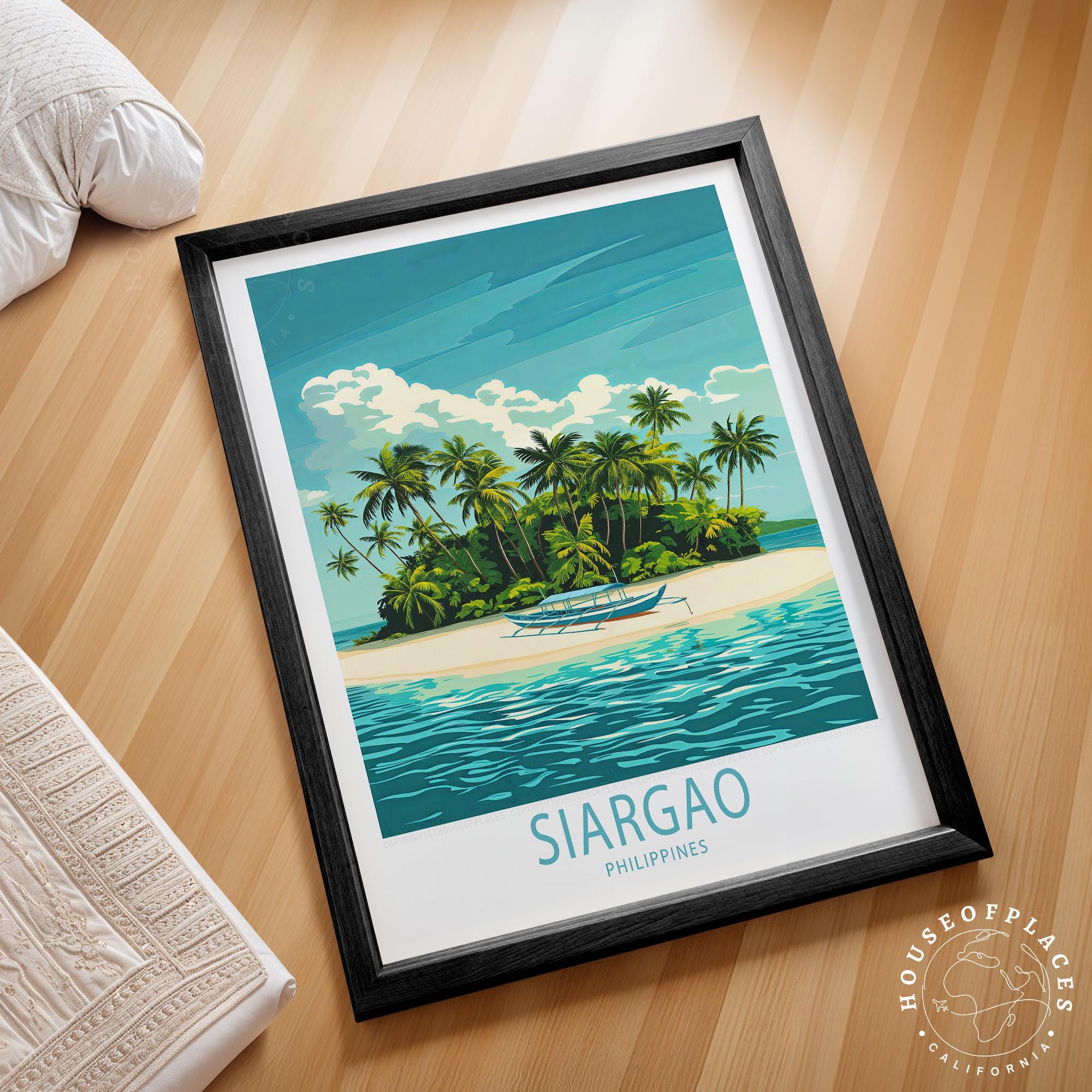 Siargao Philippines Travel Print, Siargao Travel Poster, Philippines ...