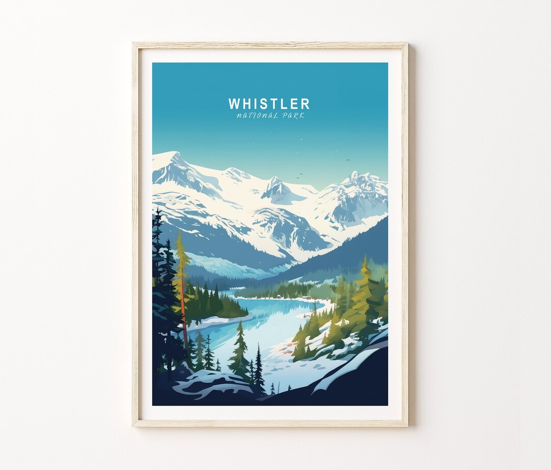 Whistler Canada National Park Travel Poster, Whistler Canada Poster ...