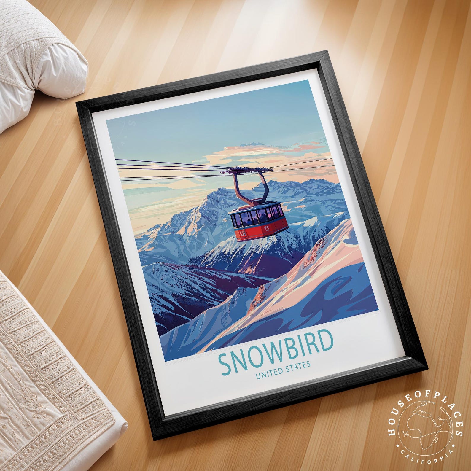 Snowbird United States Travel Wall Art, Utah Skiing Poster, Snowbird ...