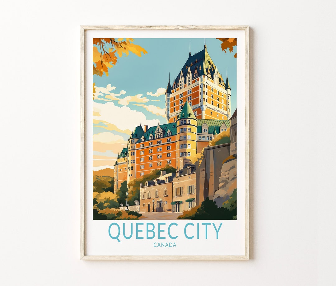 Quebec Canada Travel Poster Wall Art, Quebec Canada Poster, Quebec ...