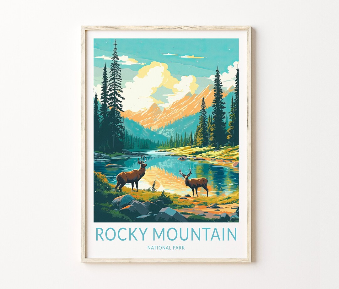 Rock Mountain National Park Travel Print, Rock Mountain Poster Print ...