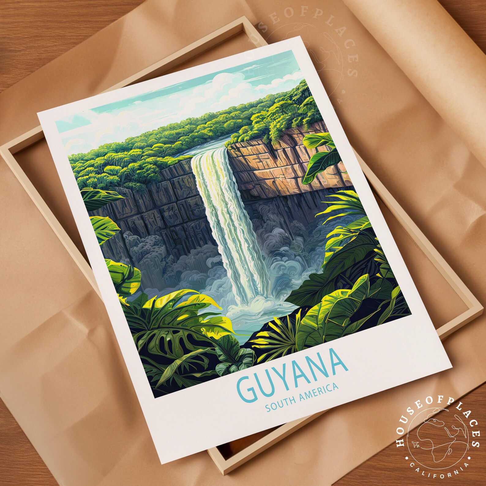 Guyana Travel Poster, South America Wall Art, Guyana South America ...