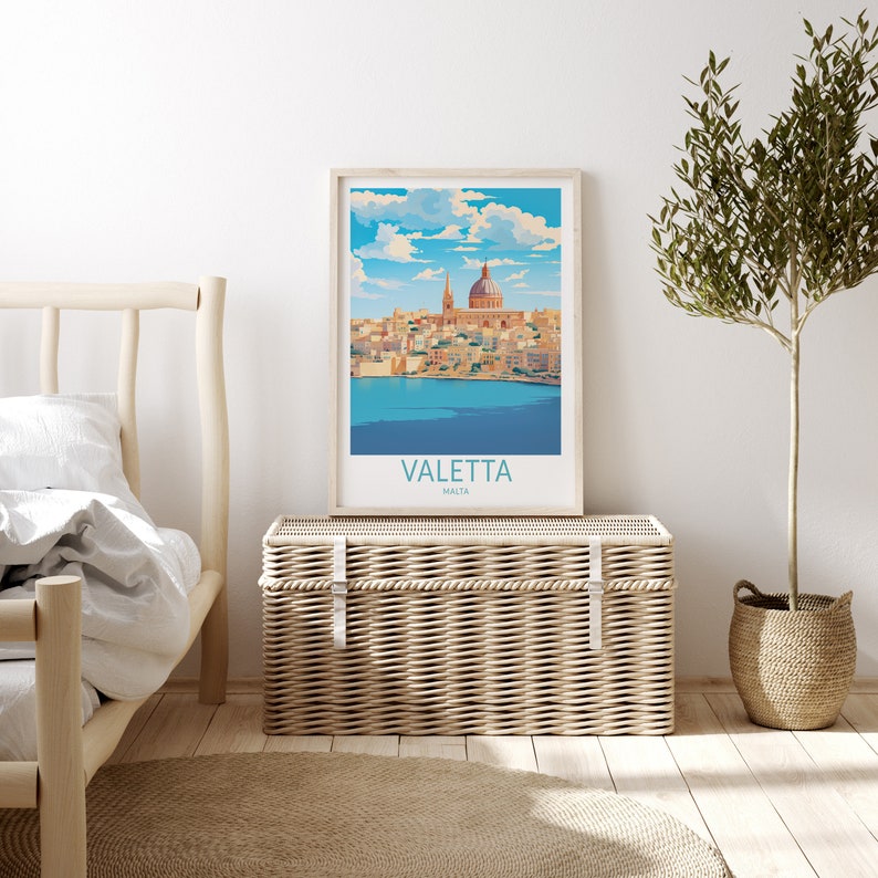 Valletta Malta Travel Print, Valletta Malta Travel Poster Gifts ...
