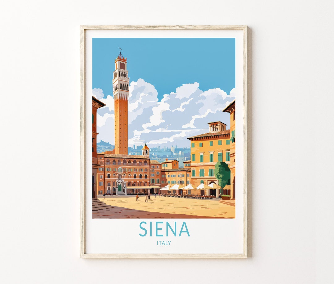 Siena Italy Travel Poster, Siena Travel Art Wall Decor, Home Decor Wall ...