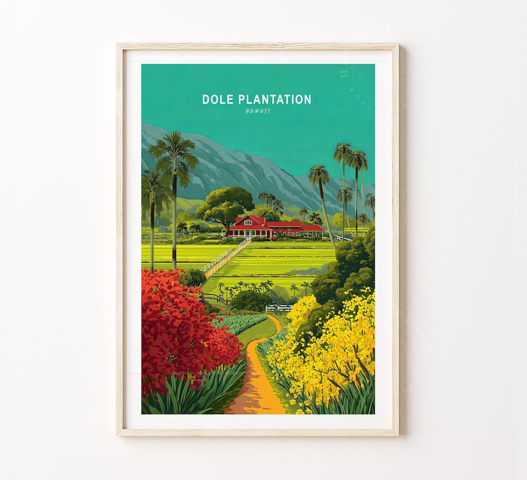 Dole Plantation Hawaii Travel Print, Hawaii Wall A Rt Print, Dole ...