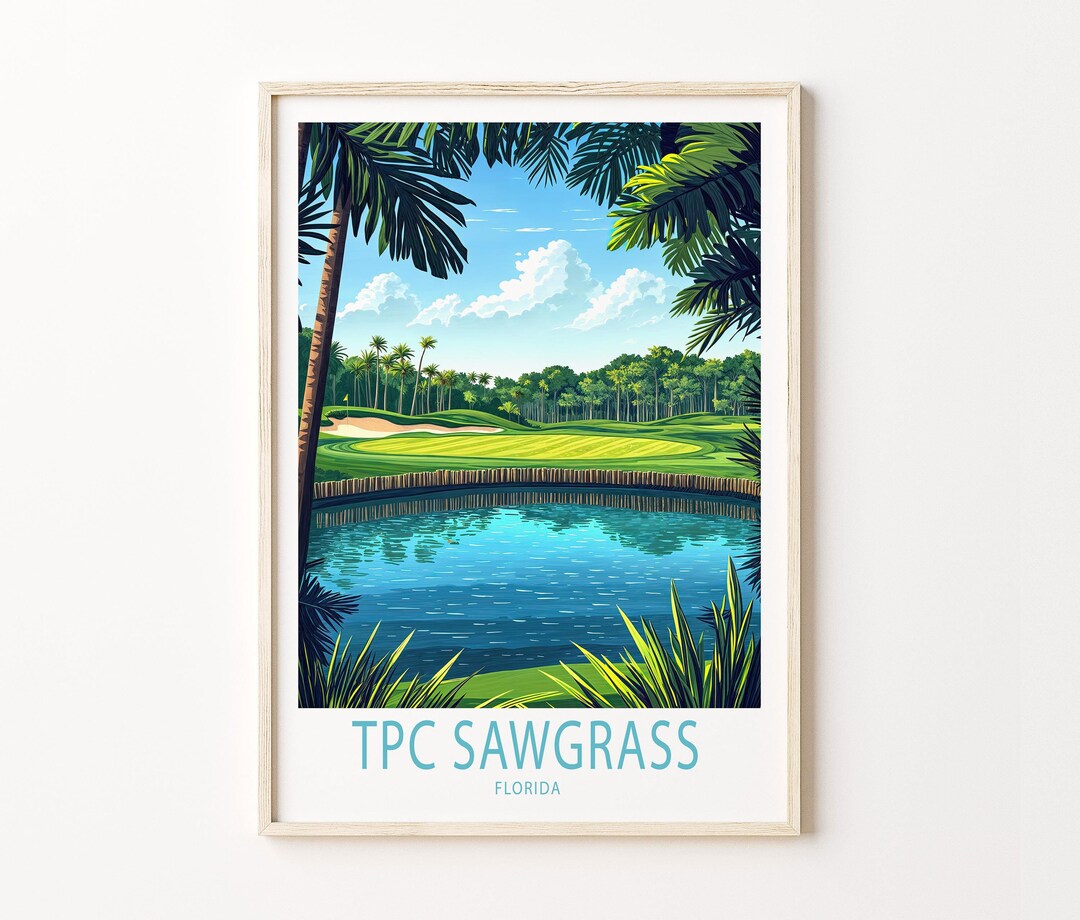 TPC Sawgrass Florida Poster, Florida Travel Wall Art, TPC Sawgrass ...