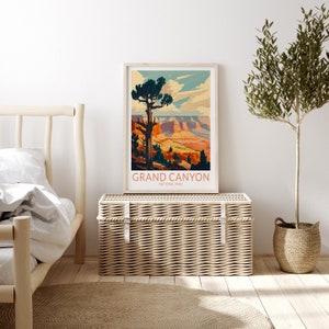 Grand Canyon National Park Travel Poster, Grand Canyon Travel Poster ...