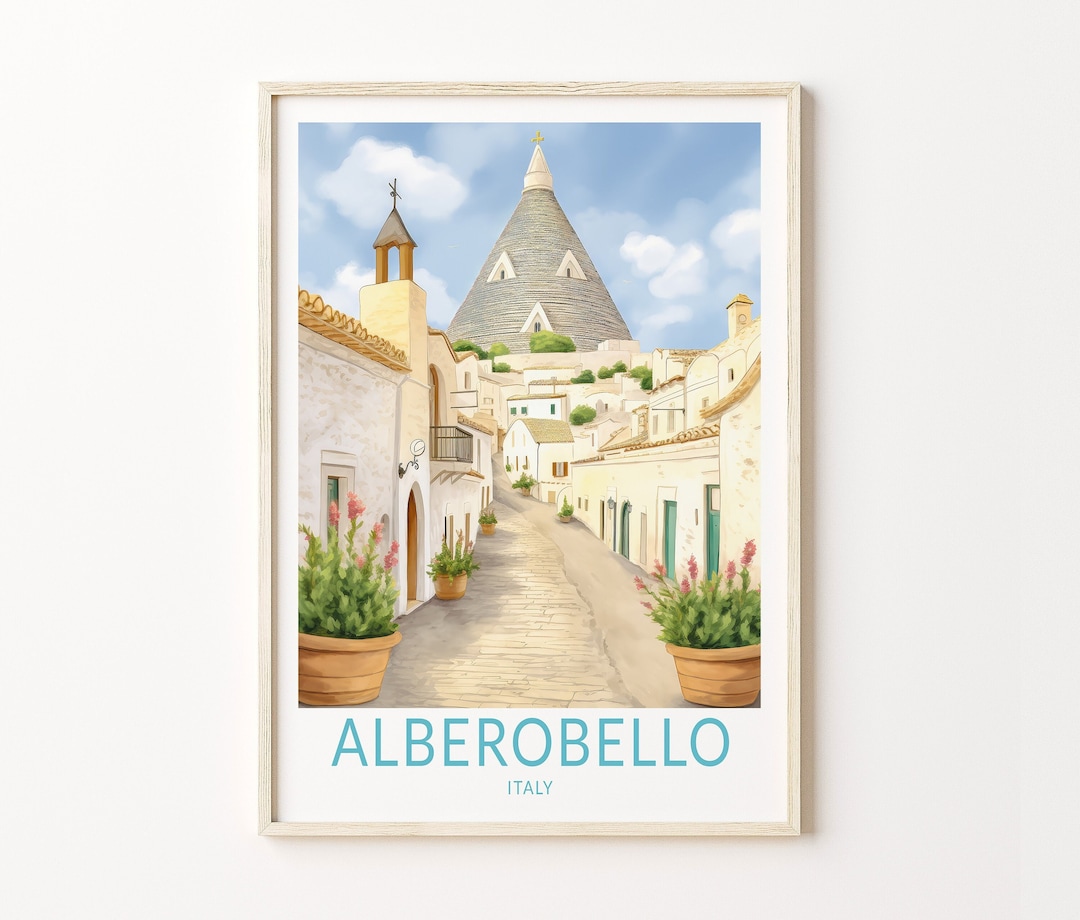 Alberobello Italy Travel Print, Alberobello Travel Art Wall Decor, Wall ...