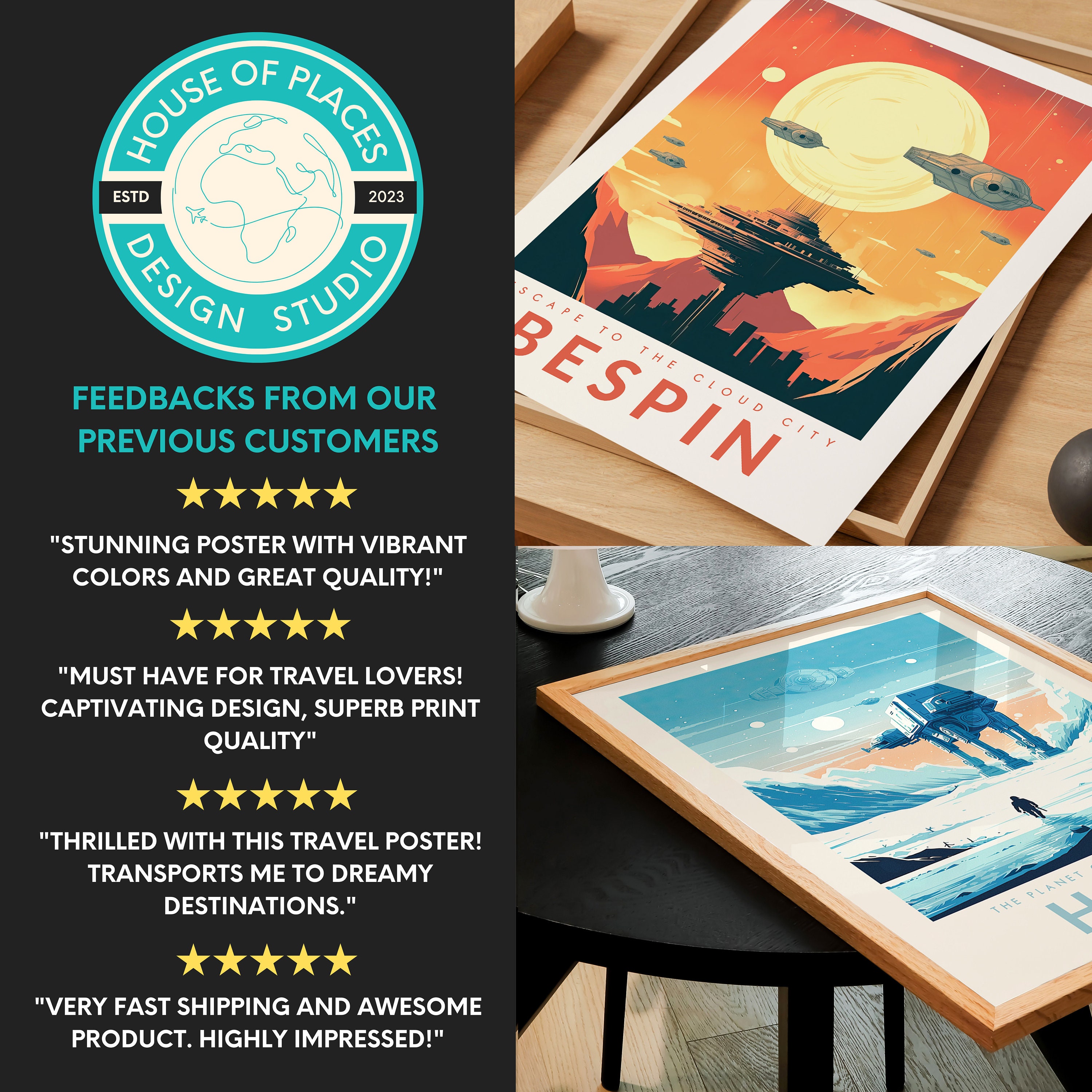 Star Wars Tatooine Travel Poster Retro Travel Print Bespin - Etsy