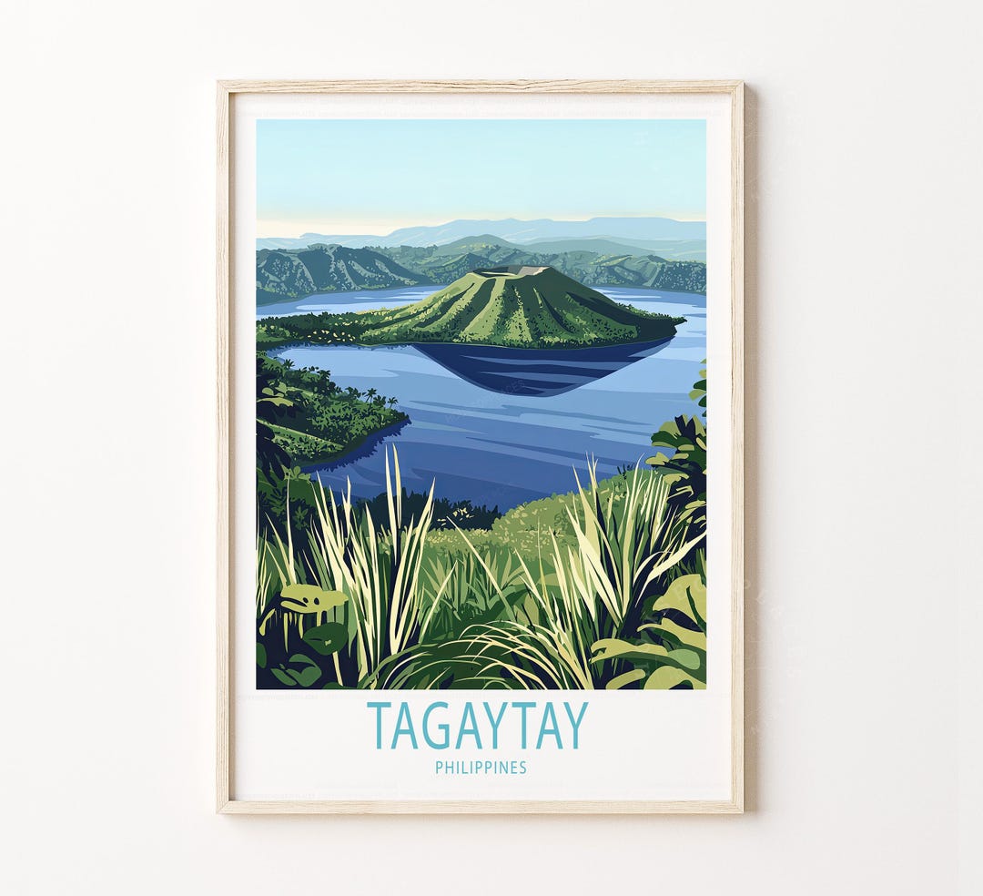 Tagaytay Philippines Travel Print, Philippines Travel Poster, Tagaytay ...