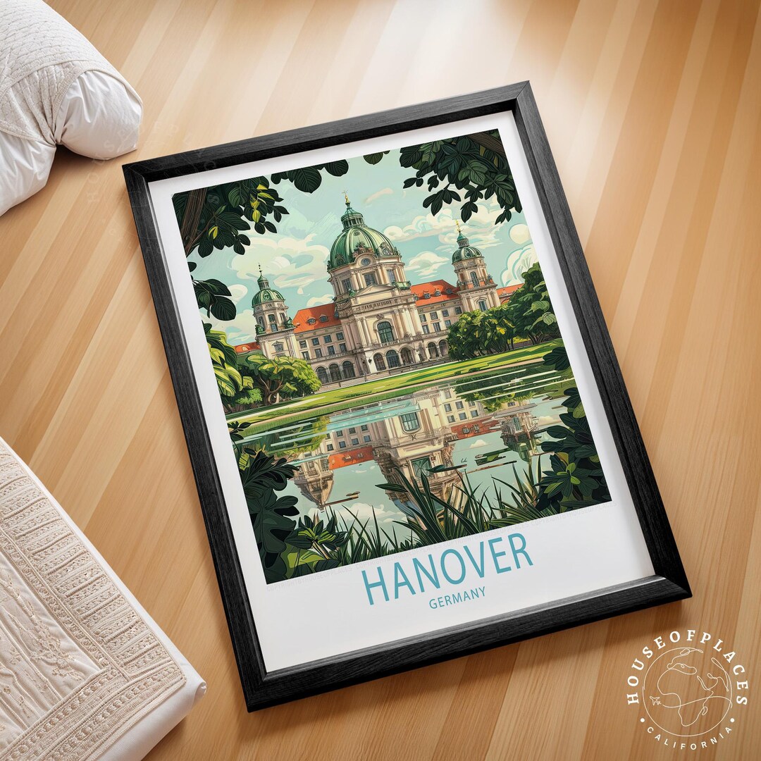 Hanover Germany Travel Poster, Germany City Wall Art Hanover Travel ...