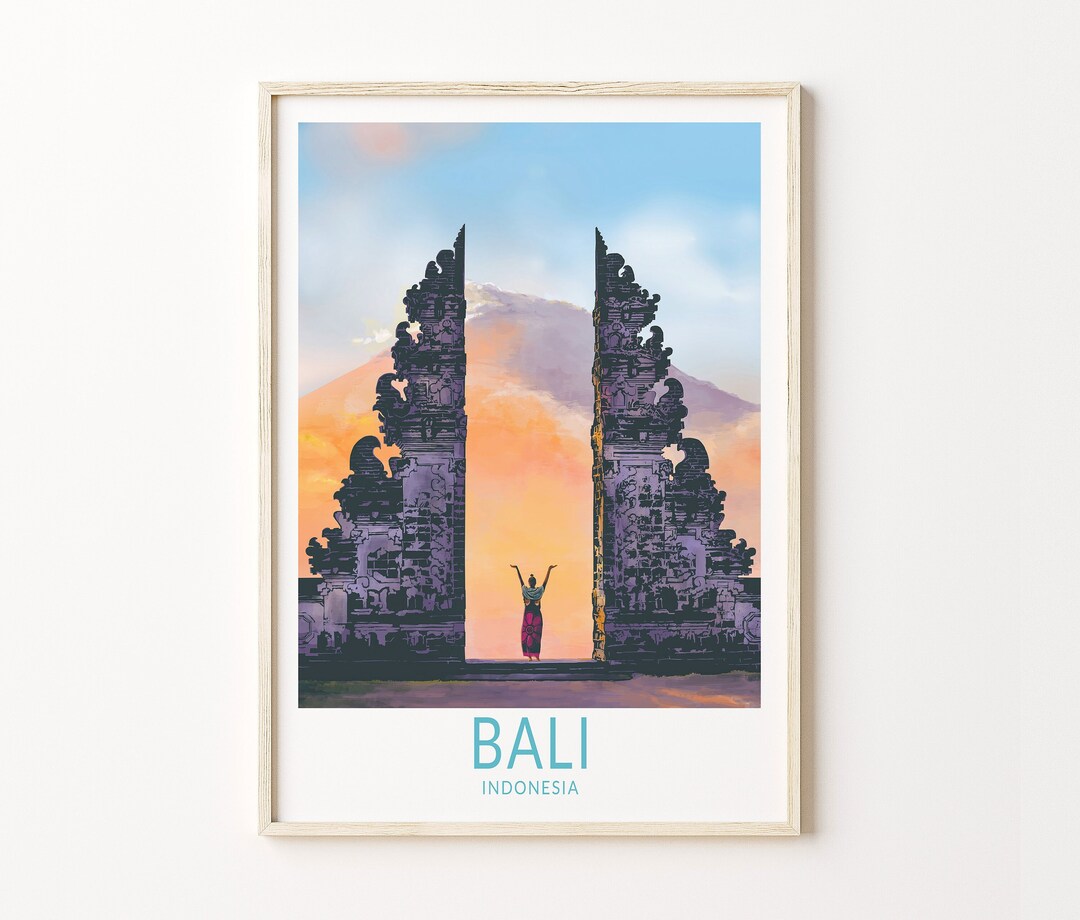 Bali Indonesia Travel Poster Wall Art, Bali Indonesia Poster, Indonesia ...
