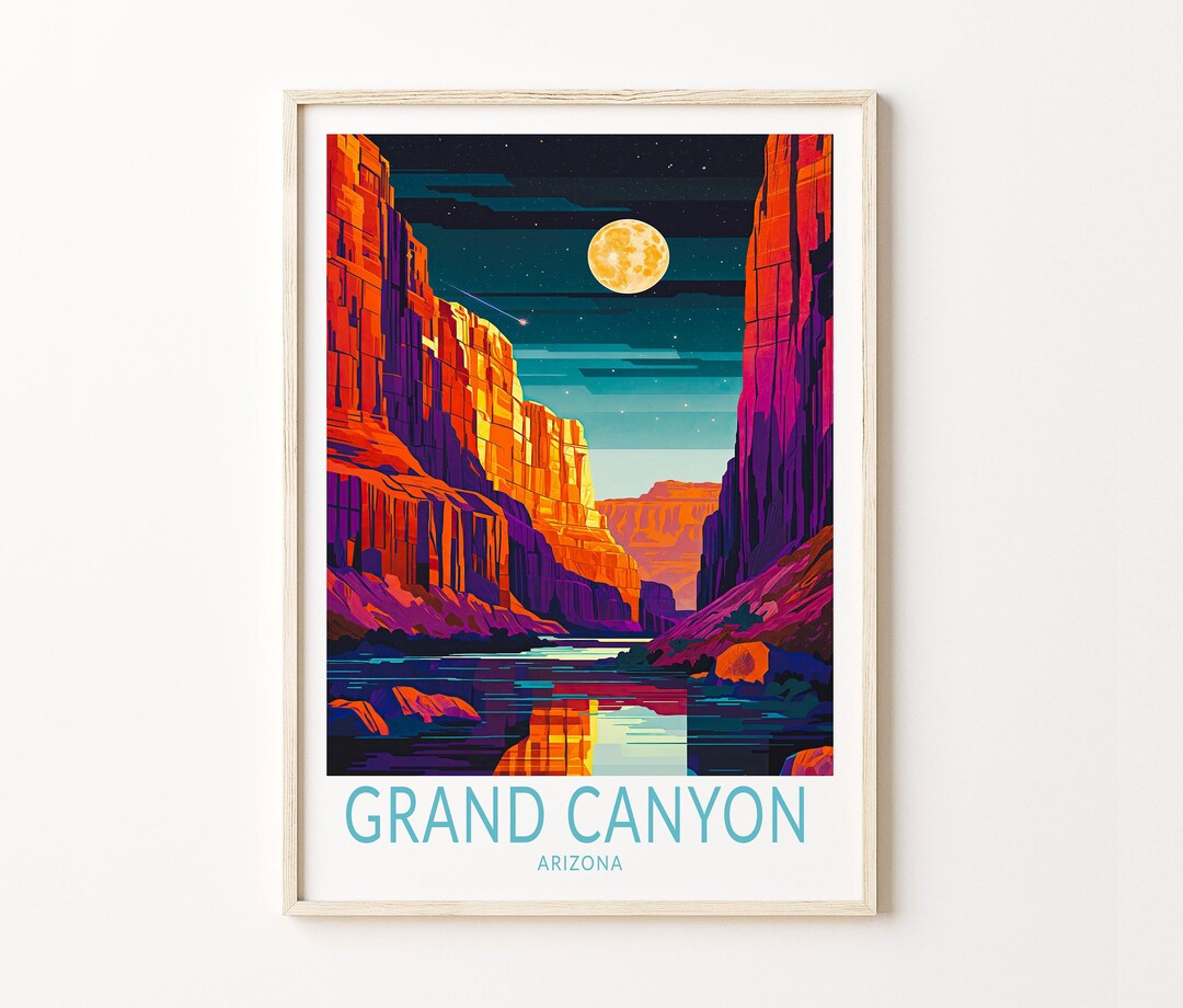 Grand Canyon Travel Poster, Grand Canyon Arizona Travel Wall Art ...