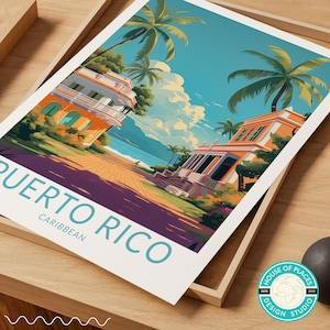 Puerto Rico Travel Poster Wall Art, Puerto Rico Poster, Puerto Rico ...
