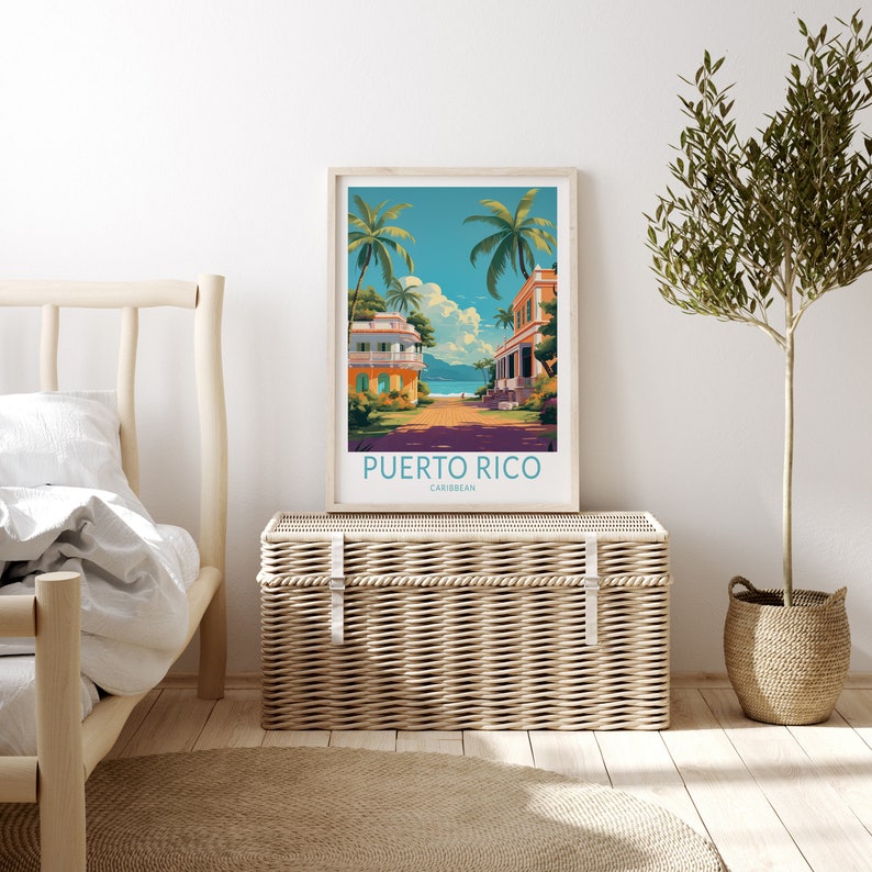 Puerto Rico Travel Poster Wall Art, Puerto Rico Poster, Puerto Rico ...