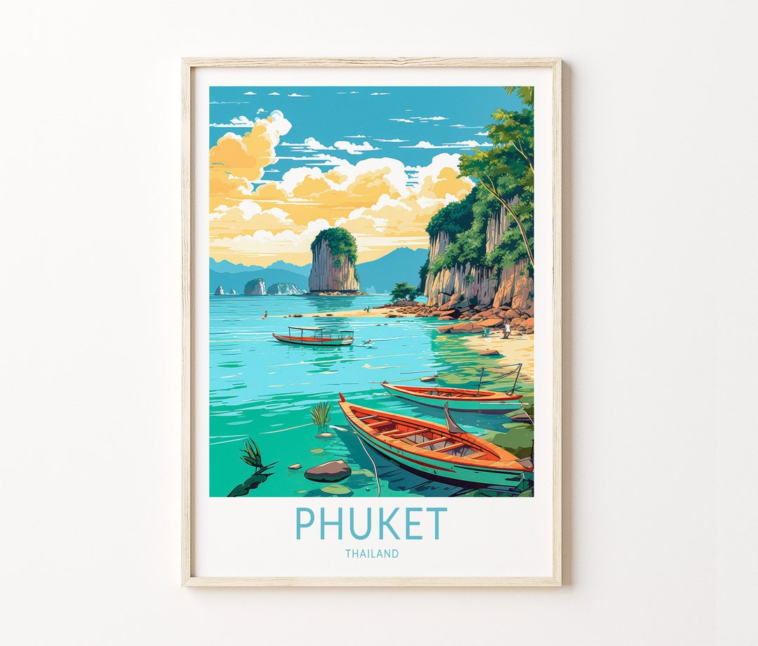 Phuket Thailand Travel Print, Phuket Thailand Island Poster Print ...