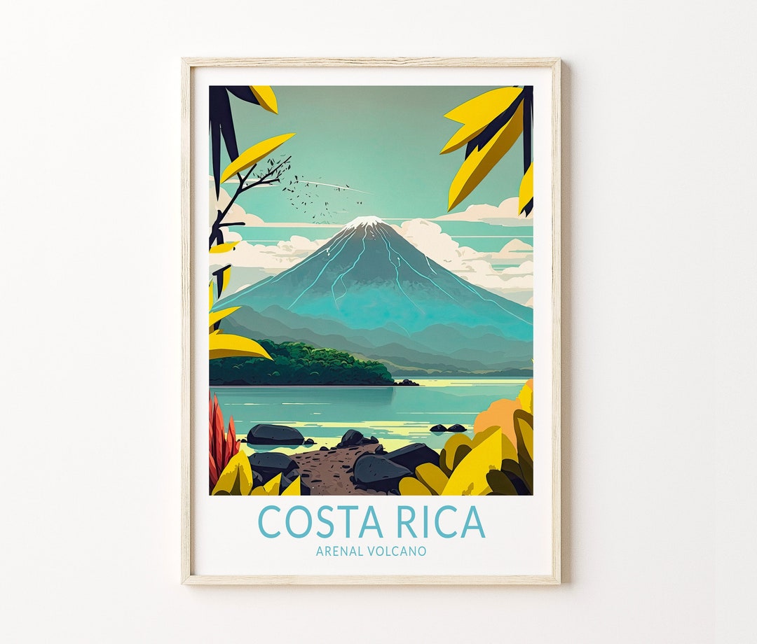 Costa Rica Travel Poster Wall Art, Costa Rica Poster, Costa Rica Wall ...