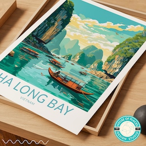 Ha Long Bay Vietnam Travel Print, Ha Long Bay Island Poster Print, Ha ...