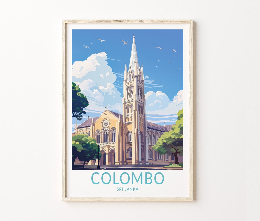 Colombo Sri Lanka Travel Print, Sri Lanka Travel Art Wall Decor ...