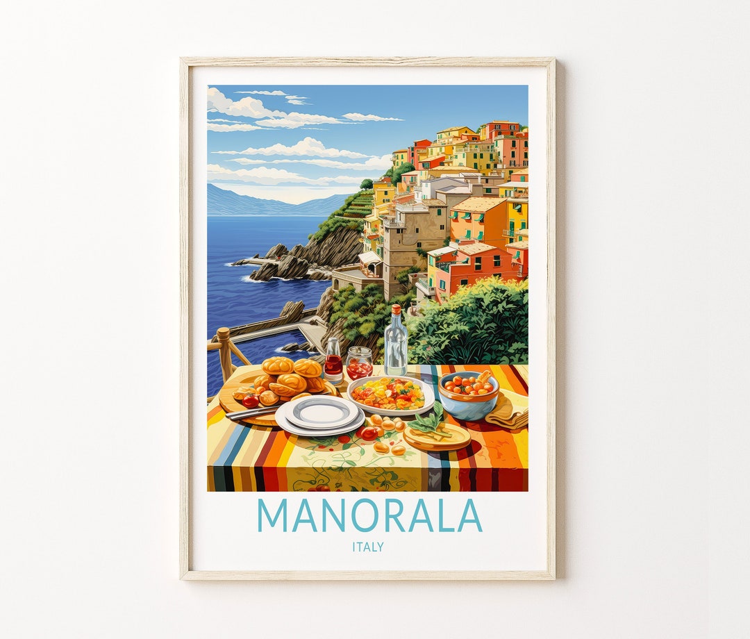 Manarola Italy Coast Travel Print, Manarola Coastal Travel Poster Print ...