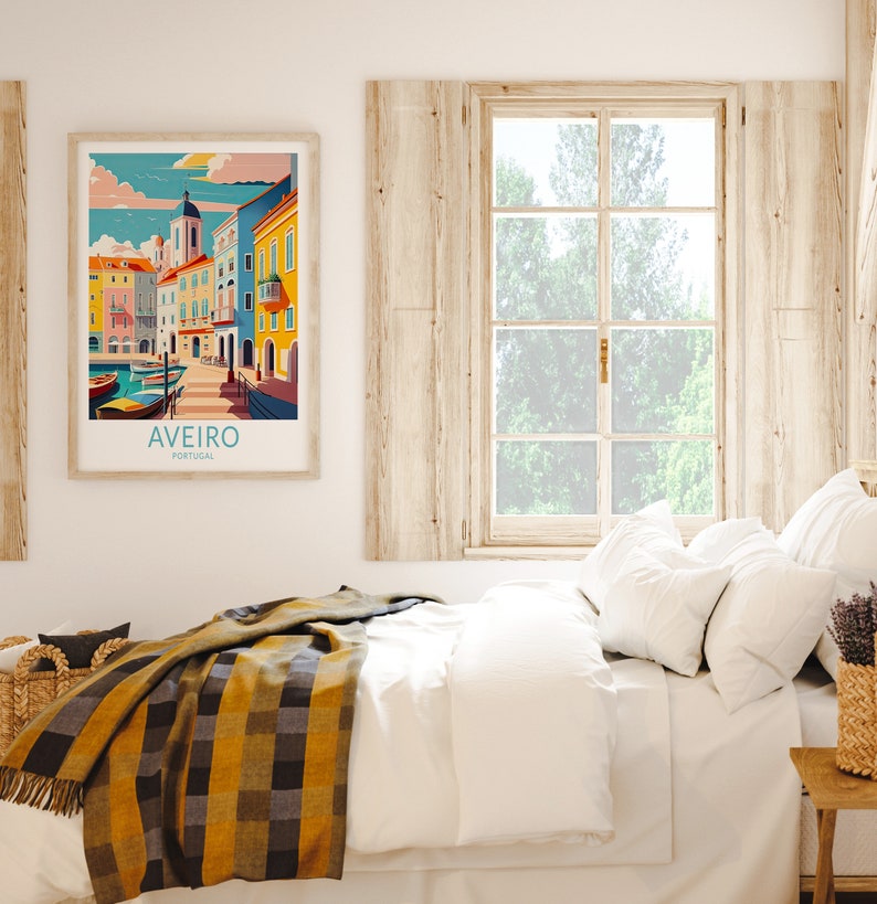 Aveiro Portugal Travel Poster Aveiro Travel Poster Print - Etsy