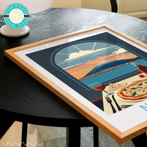 Naples City Travel Poster, Naples Pizza Italy Travel Poster Print ...