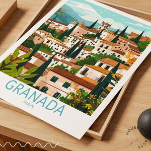 Granada Spain Travel Print, Spain Travel Wall Art, Granada Custom ...