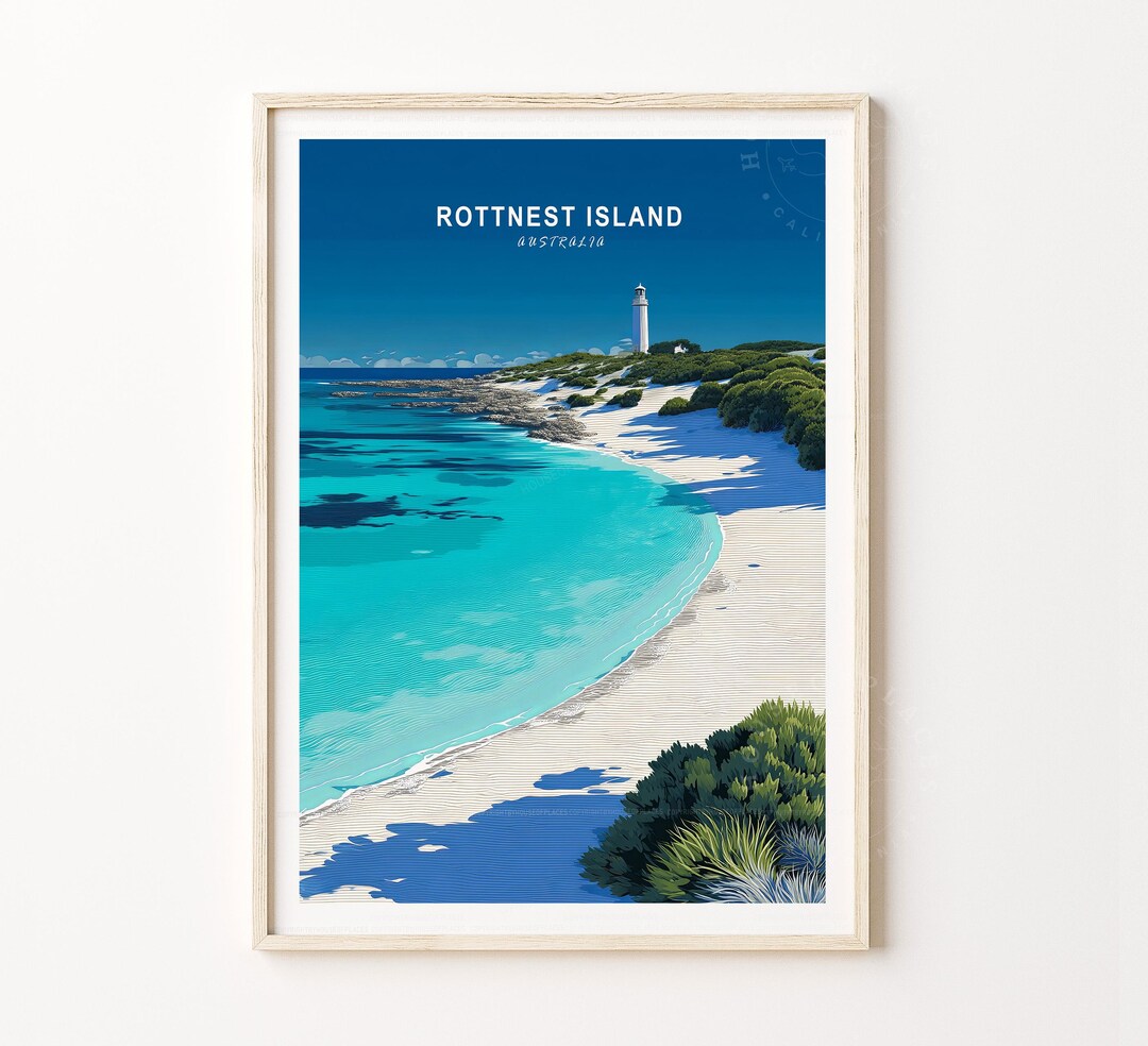 Rottnest Island Australia Travel Print, Rottnest Island Travel Wall Art ...