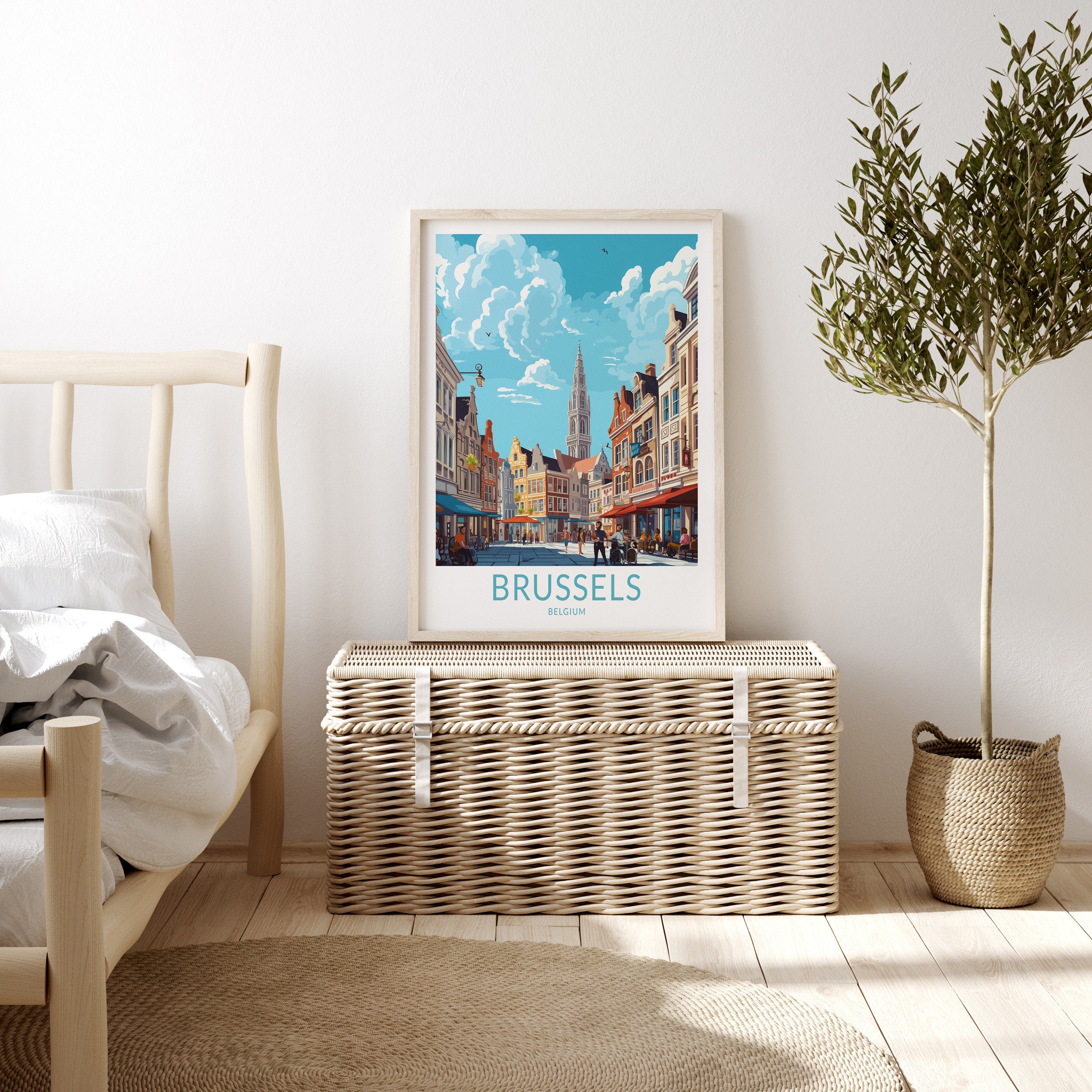 Brussels City Travel Print, Brussels Belgium Travel Poster Print ...