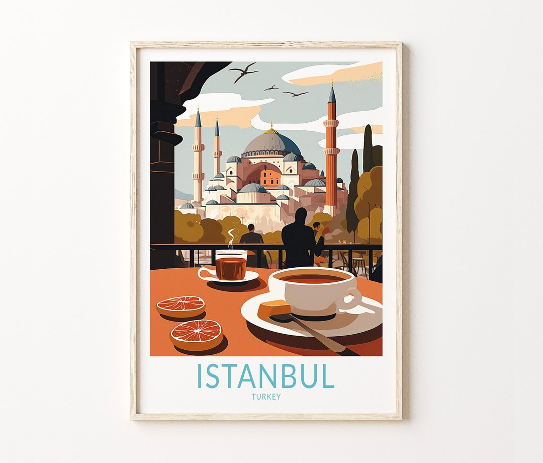 Istanbul City Travel Print, Istanbul Turkey Travel Poster Print ...
