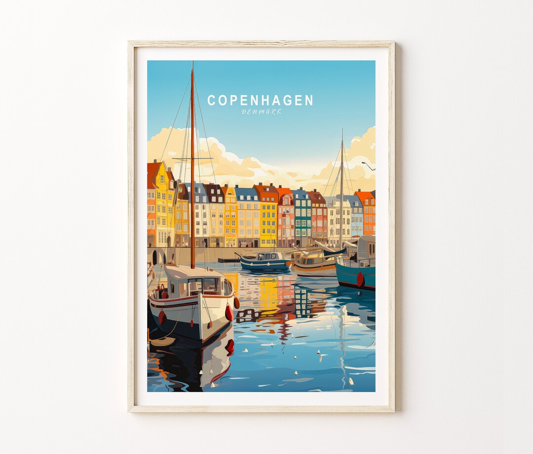 Copenhagen Denmark Travel Poster, Copenhagen Denmark Poster Print ...