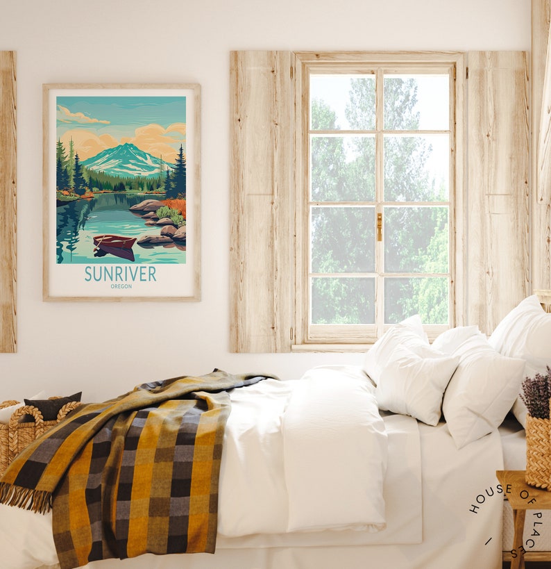 Sunriver Oregon Poster, Oregon Wall Art, Sunriver Travel Print, Oregon ...